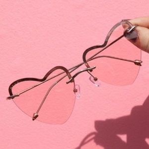 Diff Eyewear | Accessories | Diff Eyewear Pink Heart Shape Sunglasses ...